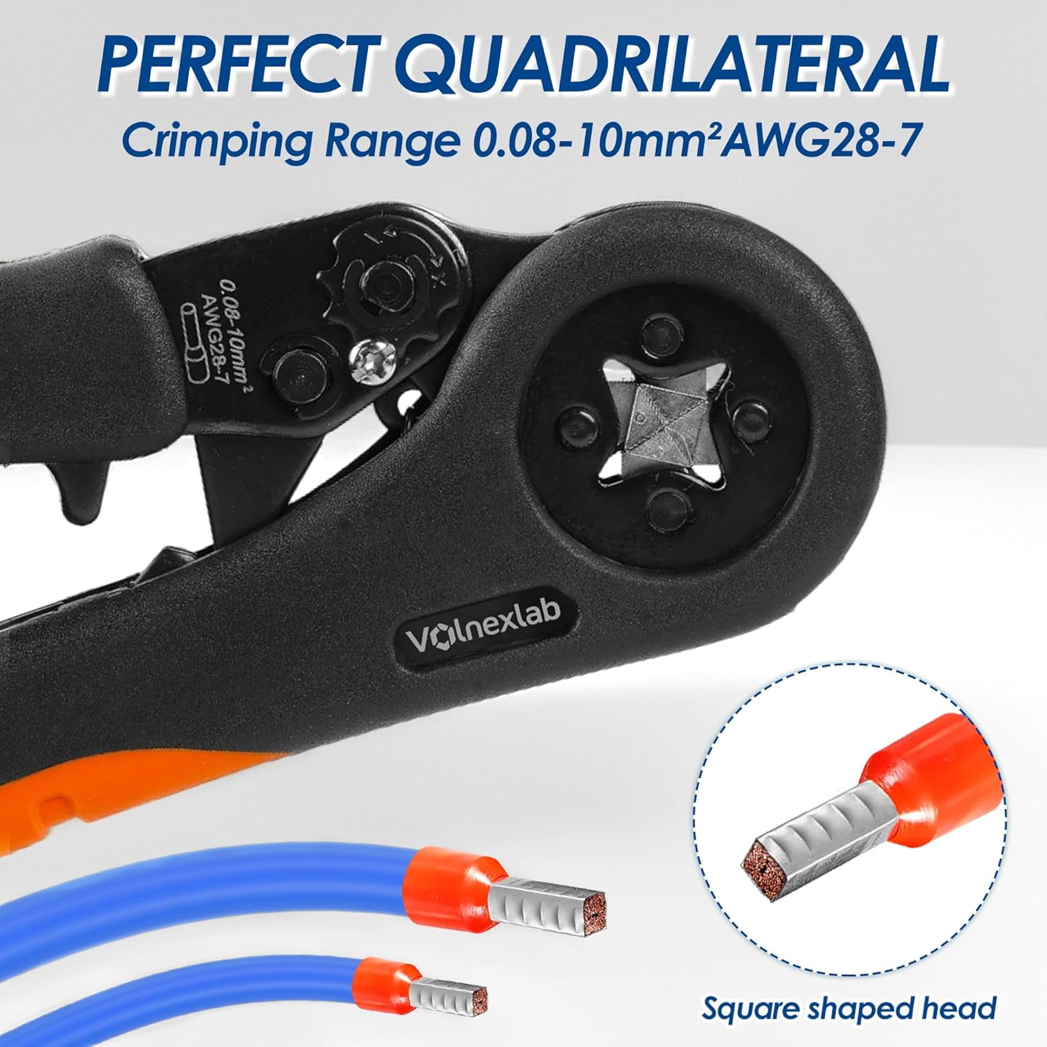 YJYCSAH-Ferrule Crimping Tool Kit for AWG28-7, Volnexlab Self-Adjusting ...