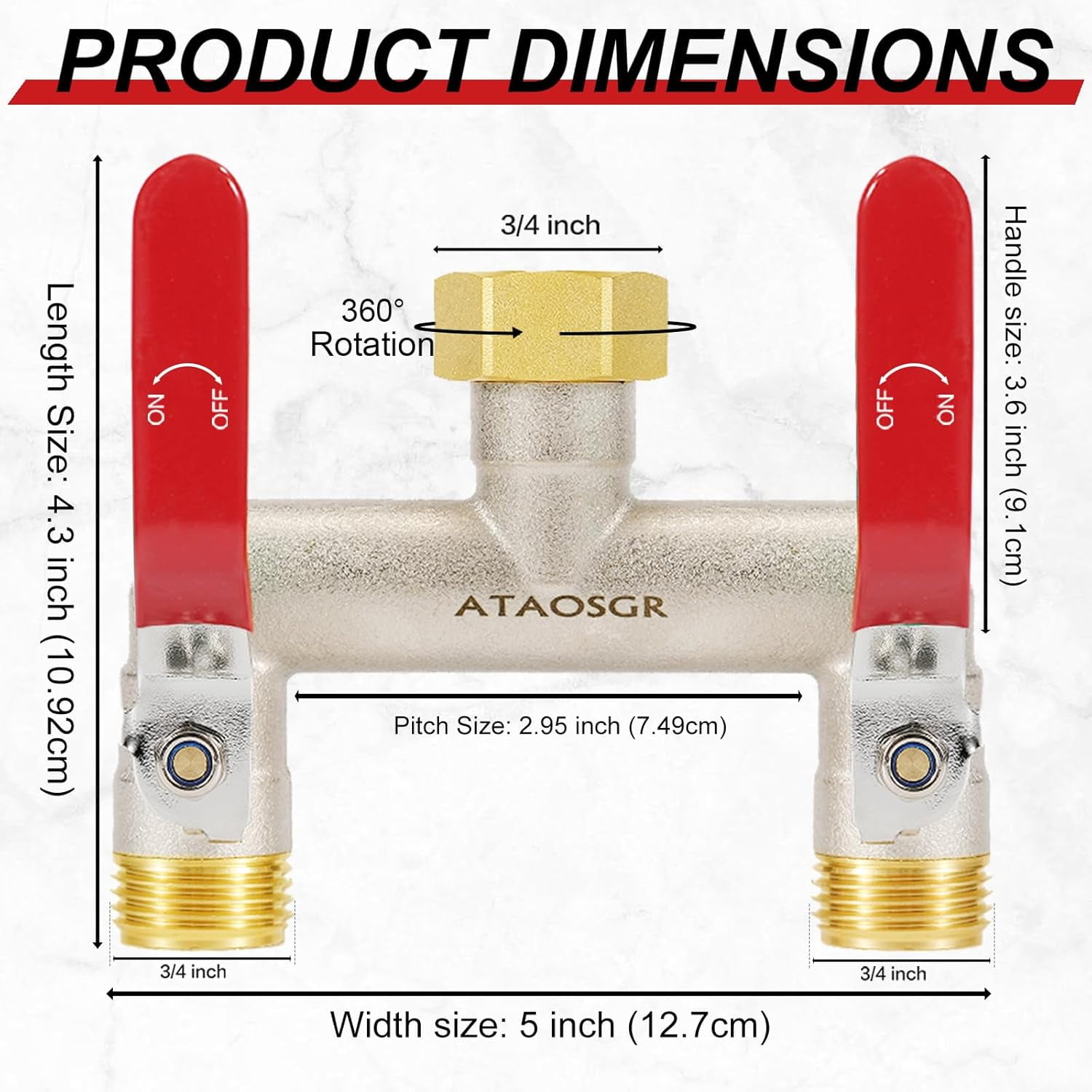 YJYCSAH-Garden Hose Splitter, 2 Way Heavy Duty Outdoor Faucet Splitter ...