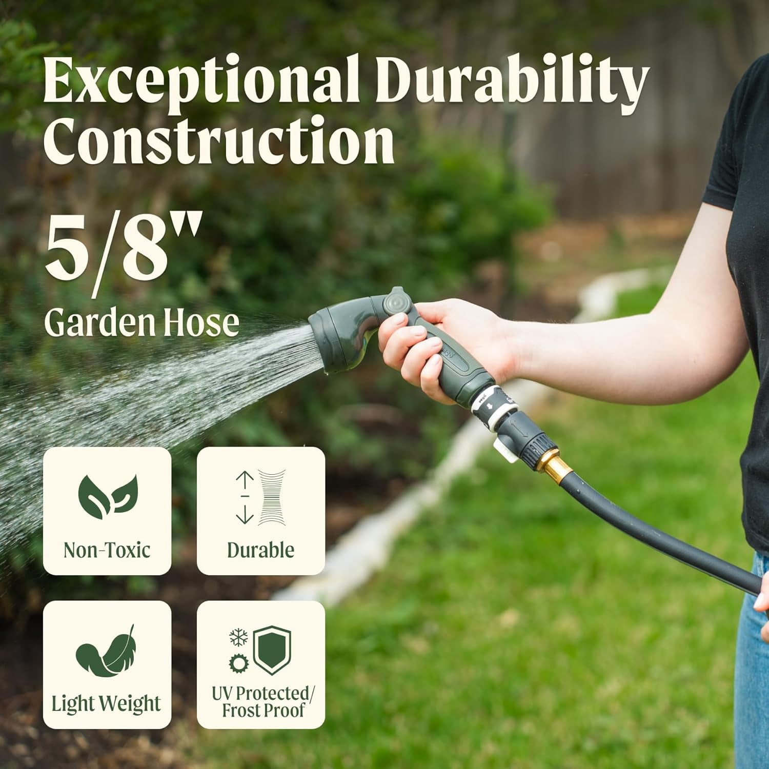 YJYCSAH-Garden Leader Hose 16ft with Brass Thread and Swivel Grip ...