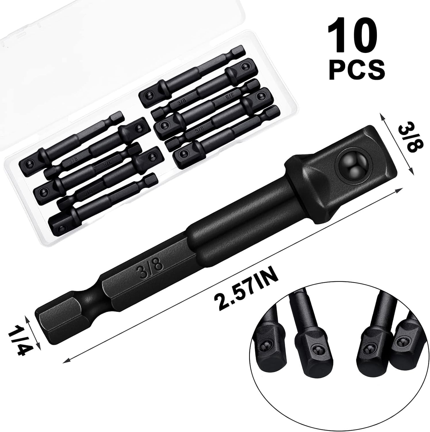 YJYCSAH-Impact Adapter Square Socket for Drills Extension Driver Bits ...