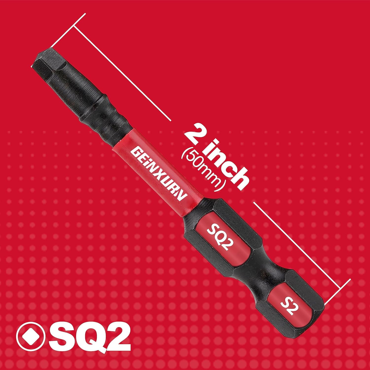 YJYCSAH-Impact Tough #2 Square 2 in. Insert Driver Bits,15Pack SQ2 Screwdriver Bits Set 2 ...
