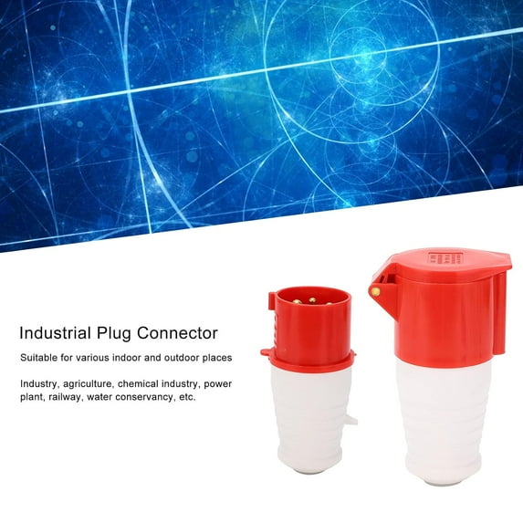 YJYCSAH-Industrial Plug Connector 32A 4 Pin 3 Phase Socket Set, AC380V ...