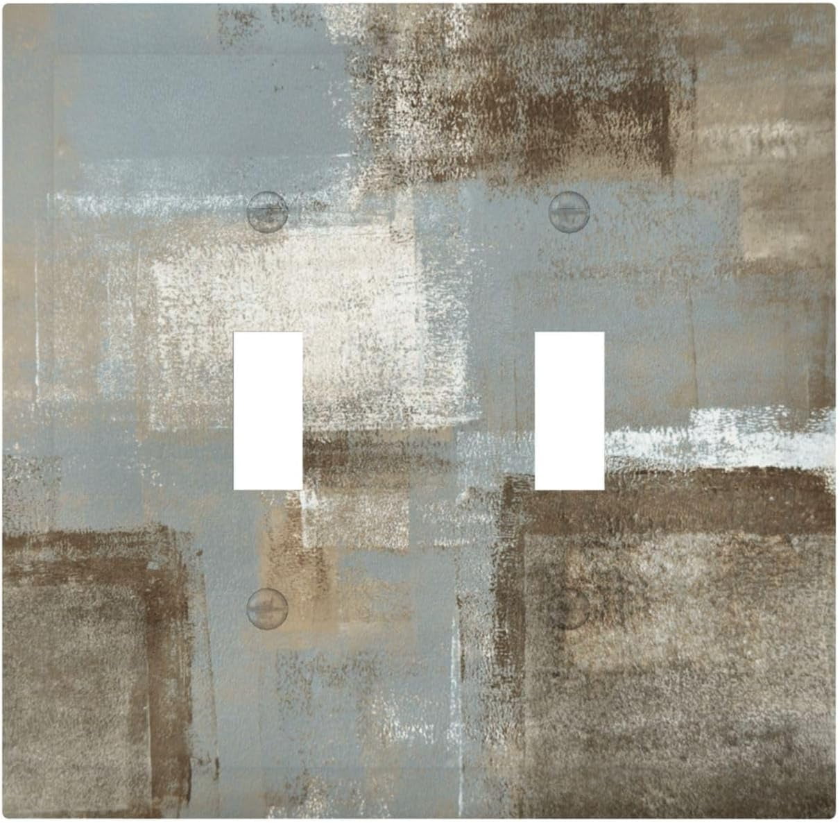 YJYCSAH-Light Switch Cover Plate Grey and Brown Abstract Art Oil ...