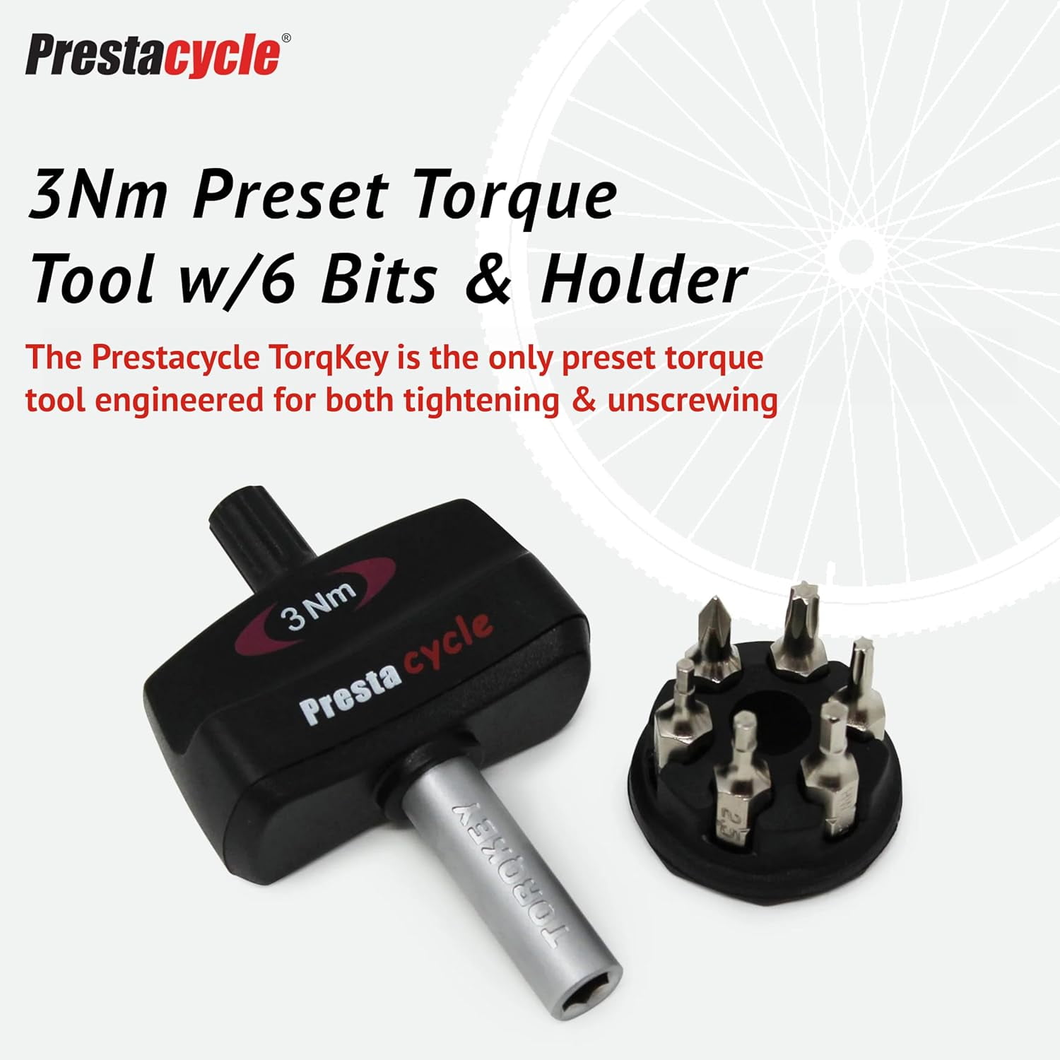 YJYCSAH-Mini Bike TorqKeys - Preset Torque Tool w/6 Bits & Holder – Compatible with Standard 1/4 ...