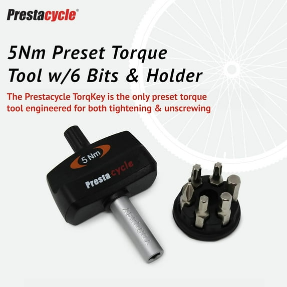 YJYCSAH-Mini Bike TorqKeys - Preset Torque Tool w/6 Bits & Holder – Compatible with Standard 1/4 ...