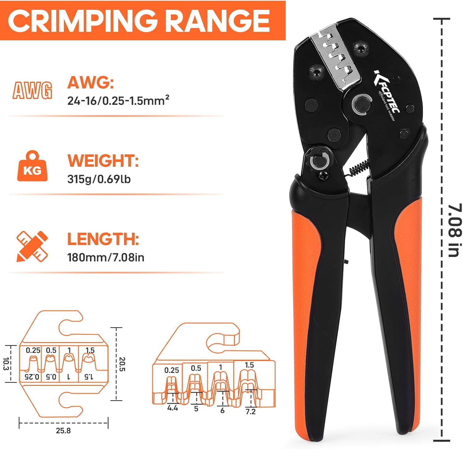 YJYCSAH-Molex Crimpring Tool for Non-Insulated Terminals, Compatible ...