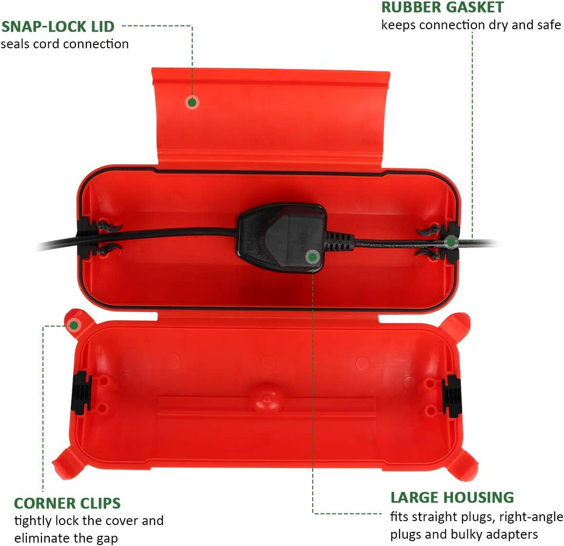 YJYCSAH-Outdoor Extension Cord Safety Cover with Waterproof Protector ...