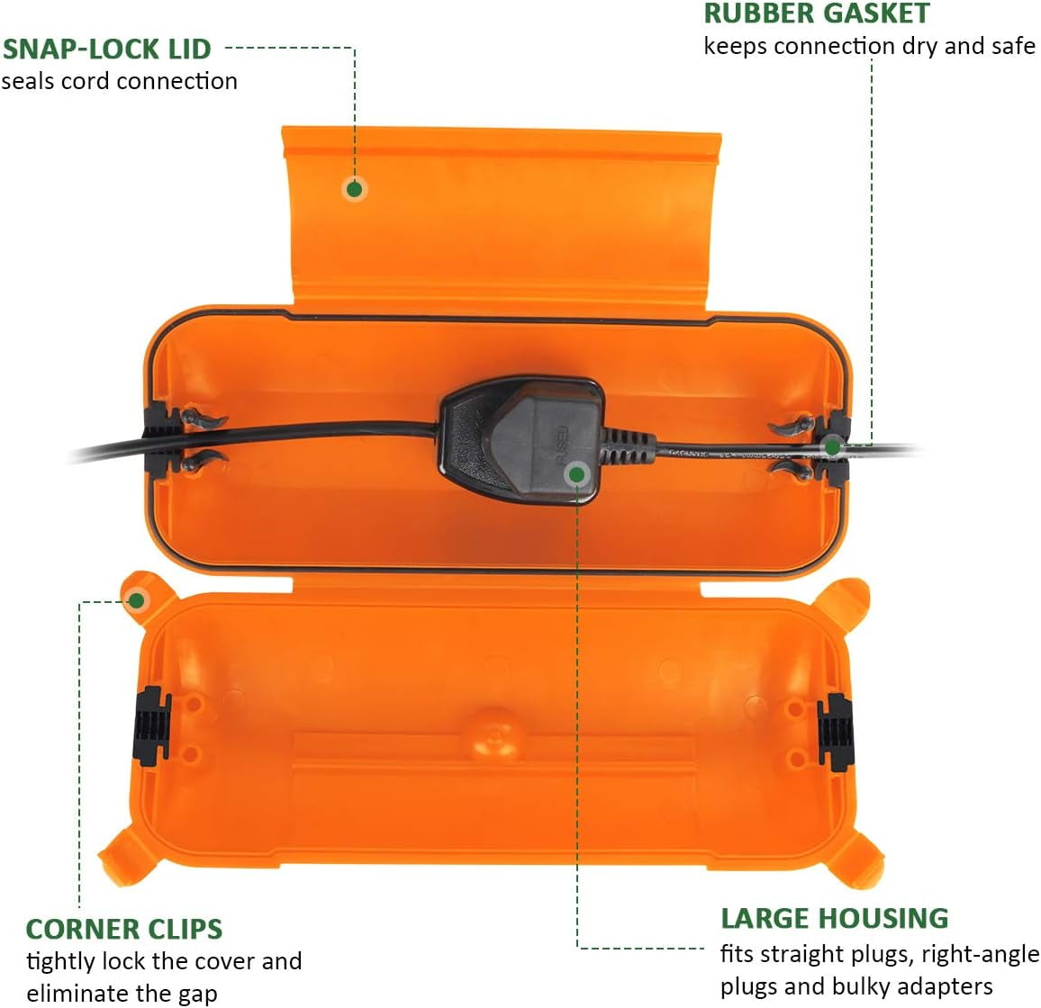 YJYCSAH-Outdoor Extension Cord Safety Cover with Waterproof Protector ...