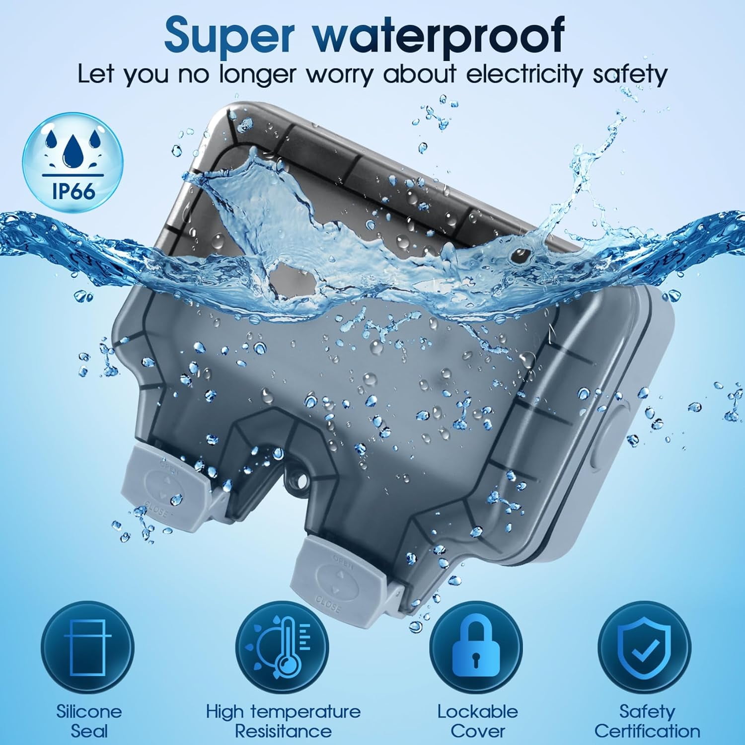 YJYCSAH-Outdoor Outlet Box Waterproof,Outdoor Power Outlet Box ...