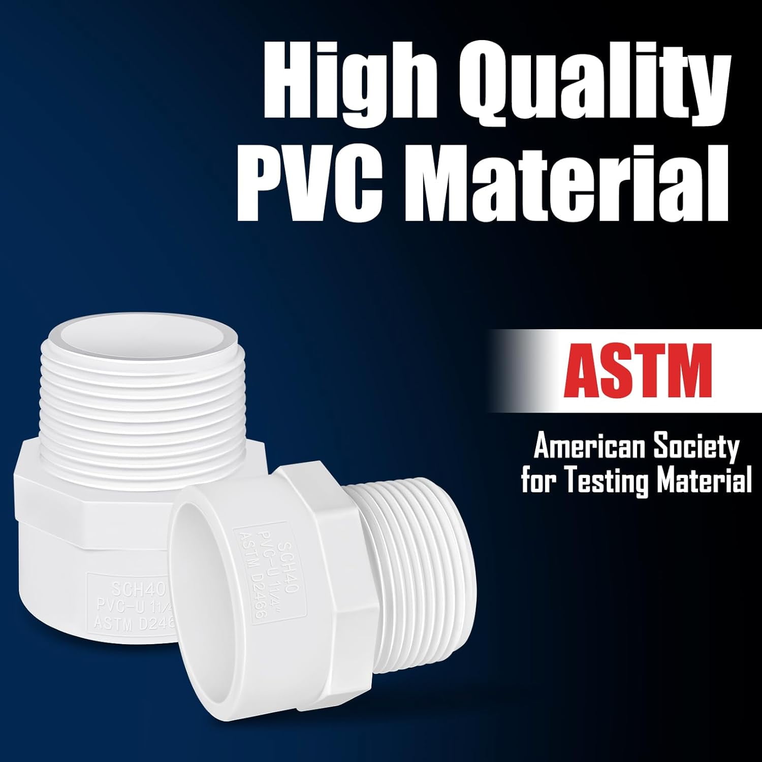 YJYCSAH-PVC Male Adapter 4 Inch (1-Pack), Pipe Fittings (Socket x Male ...