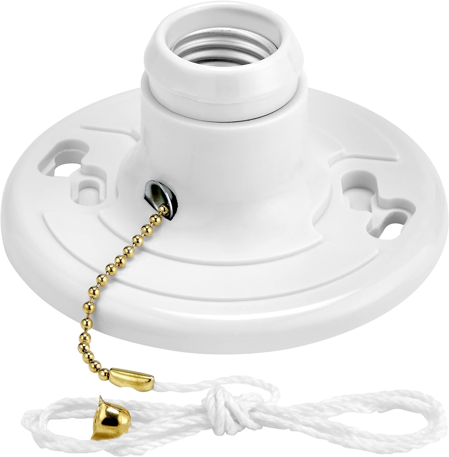 YJYCSAH-Plastic Lamp Holder - Featuring Pull Chain, One-Piece Medium ...