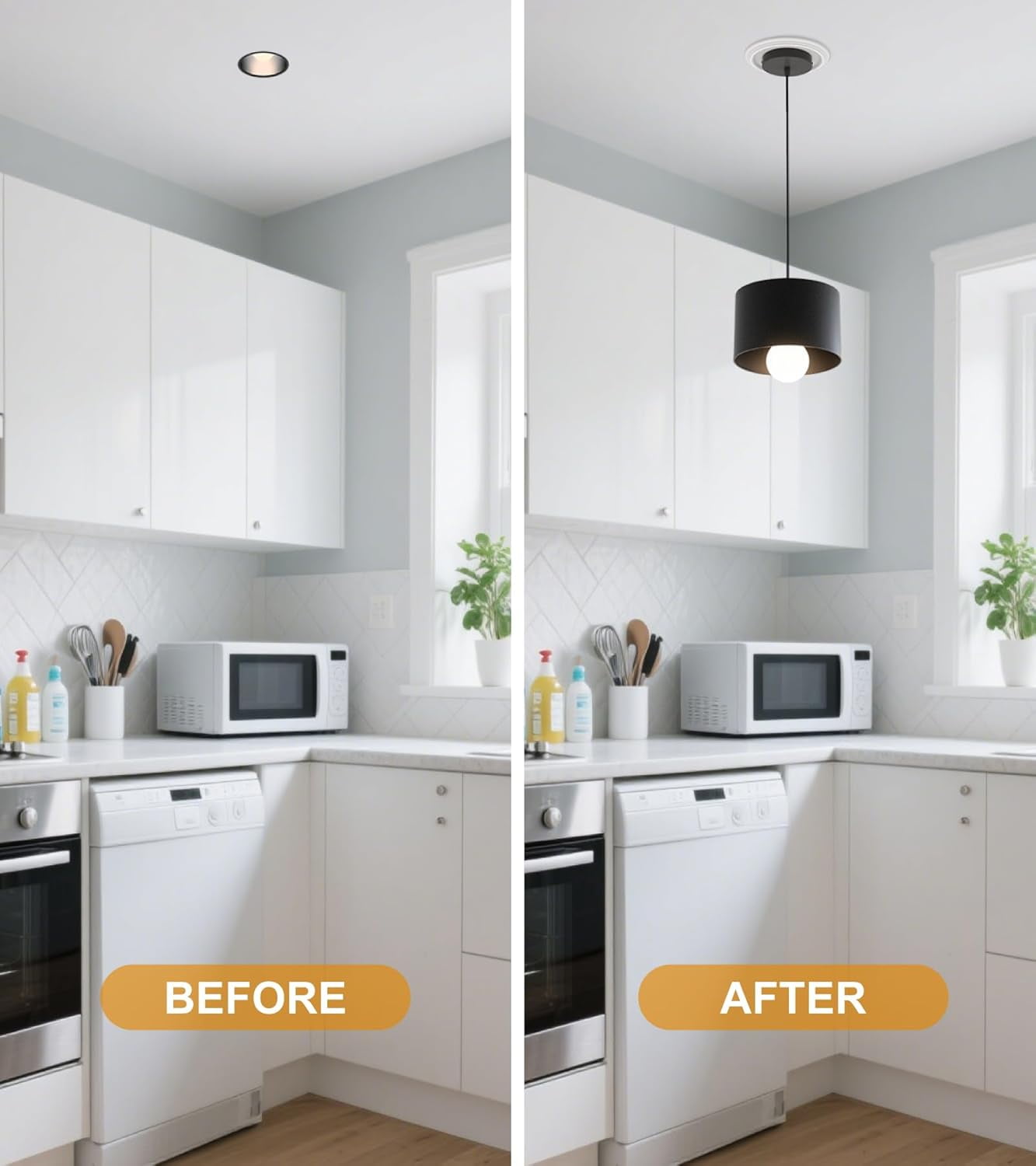 YJYCSAH-Recessed to Pendant Light Converter Kit - 6 Inch Can Light ...