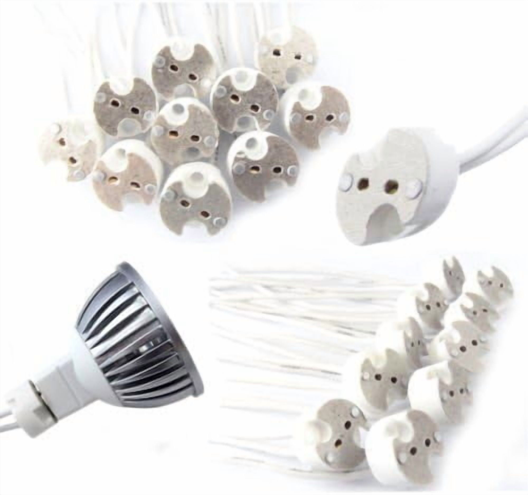 YJYCSAH-Rextin 50pcs Wire Connector Socket for MR16 MR11 GU5.3 G4 Base ...