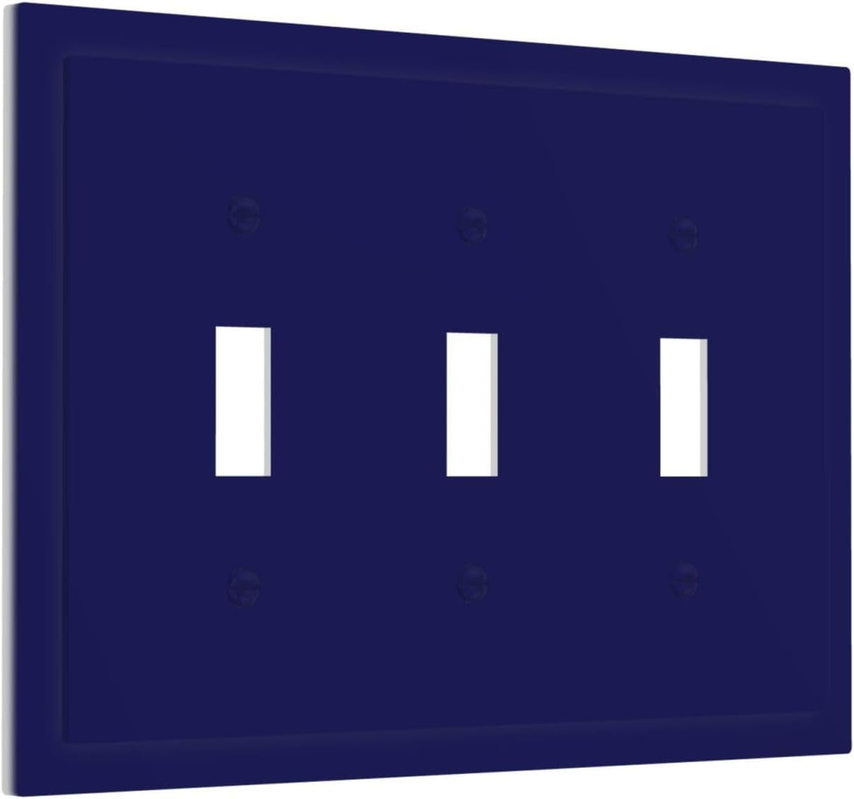 YJYCSAH-Royal Navy Blue 3 Gang Light Switch Plate Decorative Triple ...