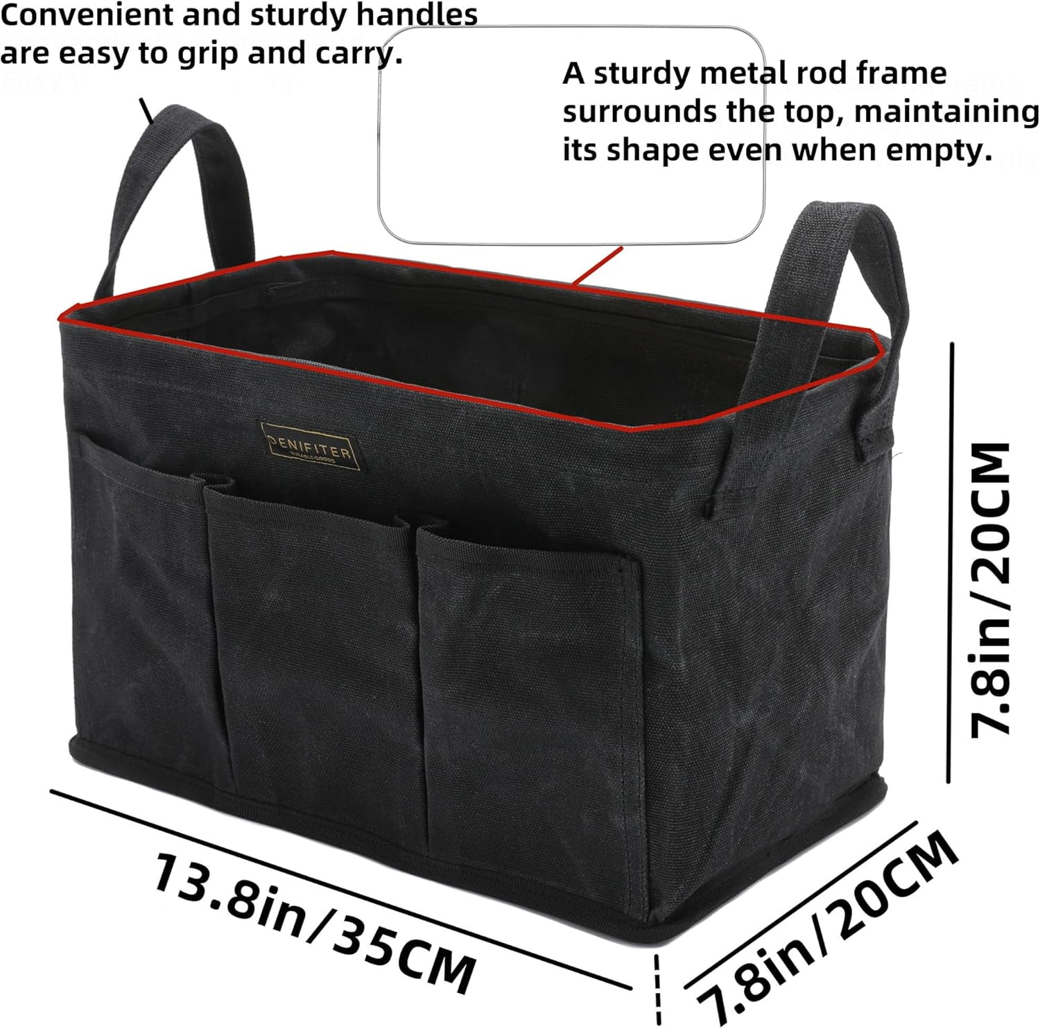 YJYCSAH-Storage Tool Case, 13.8 x 7.8 x 7.8 Inches, Rectangular Waxed ...