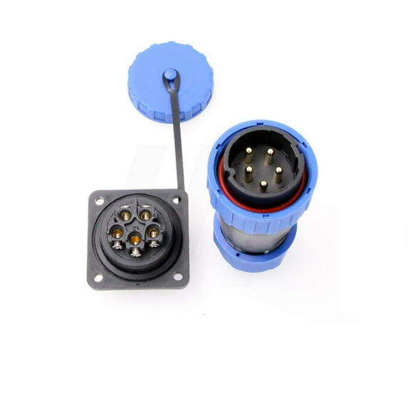 YJYCSAH-TY28 5 Pin 25A Aviation Waterproof Connector Male Female Cable ...