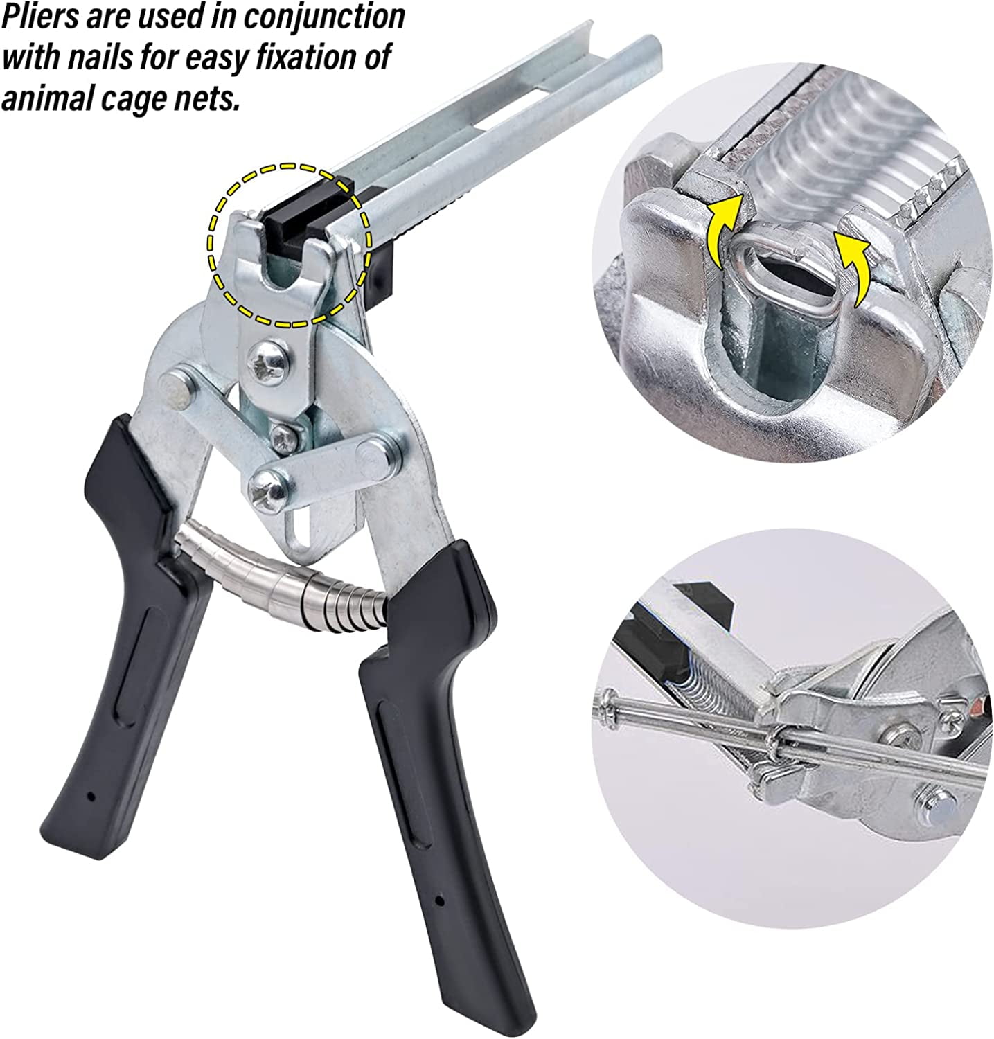 YJYCSAH-Type M Hog Nail Ring Pliers Kit with 2400pcs M Clips, Hand ...