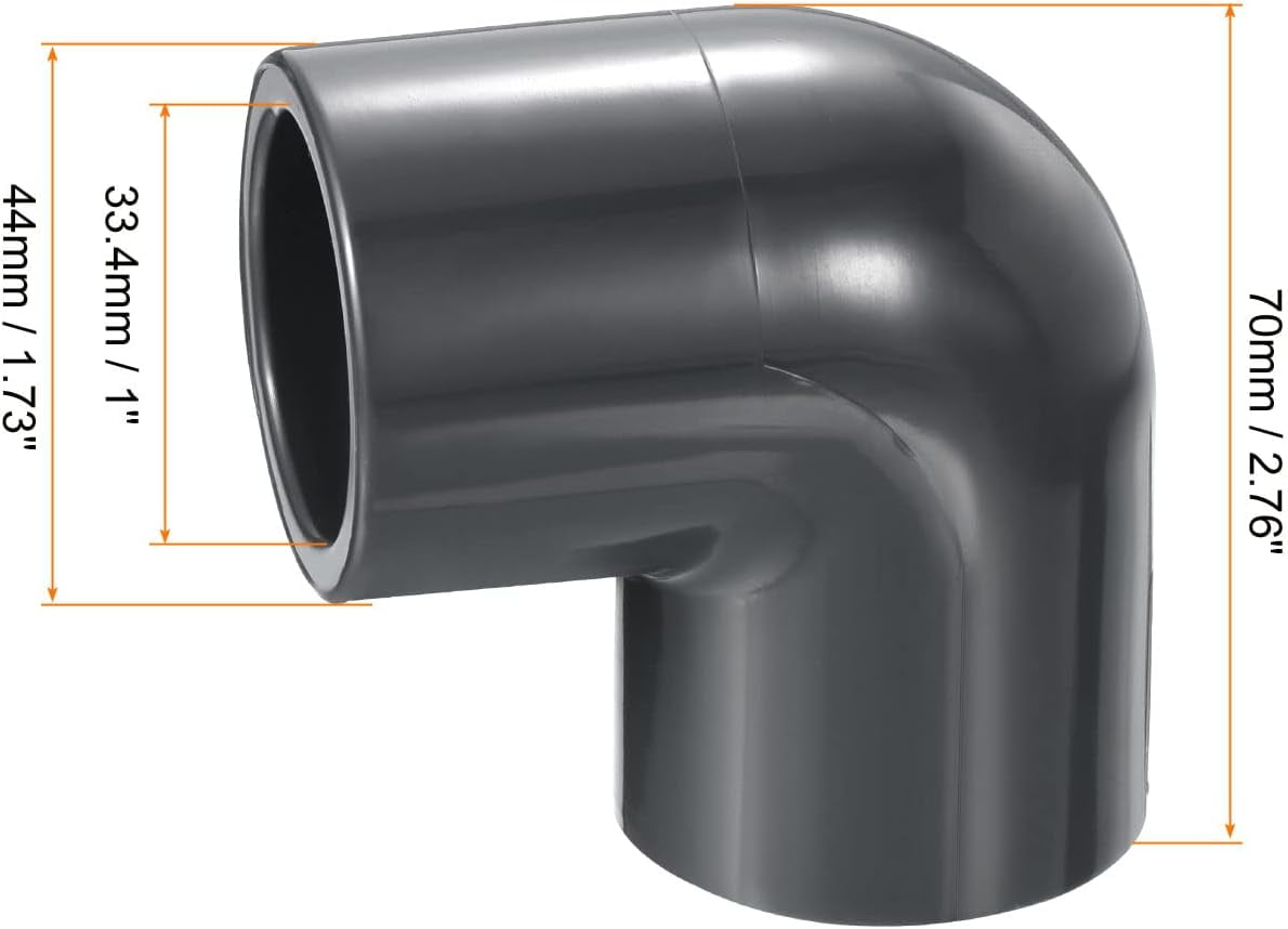 YJYCSAH-UPVC Pipe Fitting Elbow Schedule 80 1" Socket, 2 Pack 90 Degree ...