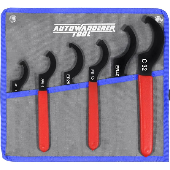 YJYCSAH-Universal Spanner Wrench Set 6Pcs Steel Adjustable Shock Wrench ...