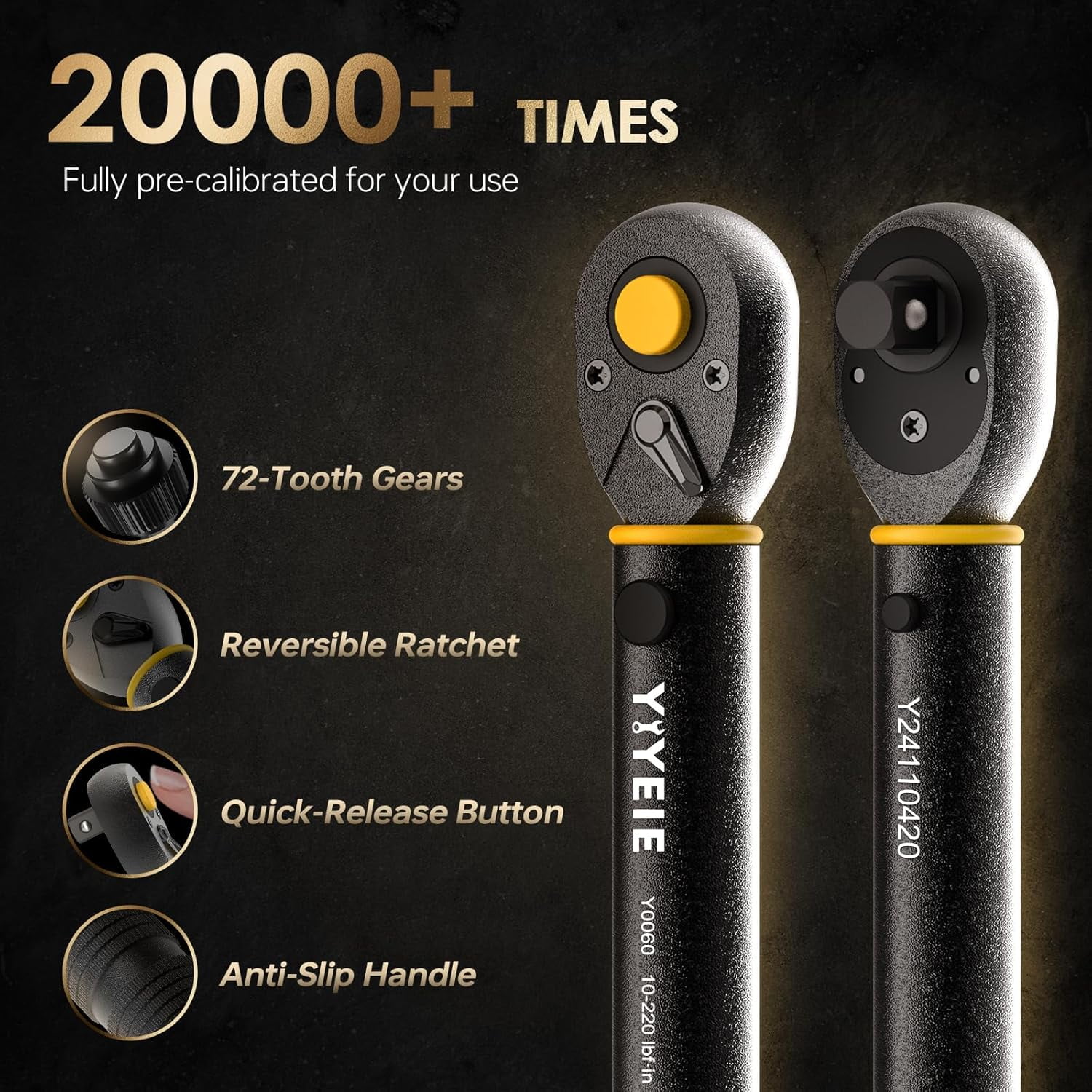 YJYCSAH-Upgrade 1/4" Drive Torque Wrench, 10-230 in.lb/1.1-26 Nm, Small Inch Pound Torque Wrench ...