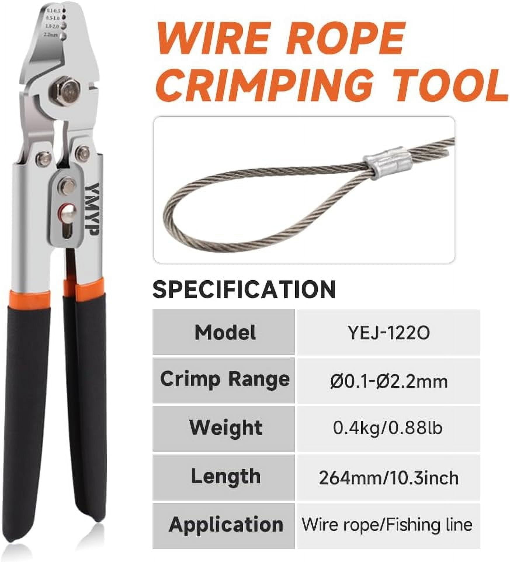 YJYCSAH-Wire Rope Crimping Tool for Loop Sleeves, Aluminum Double ...