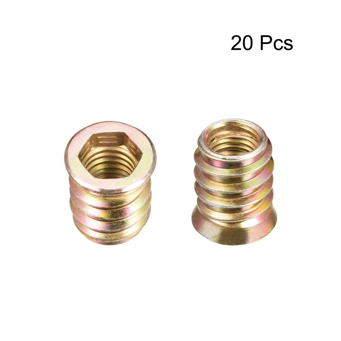 YJYCSAH-Wood Furniture M10x20mm Threaded Insert Nuts Interface Hex ...
