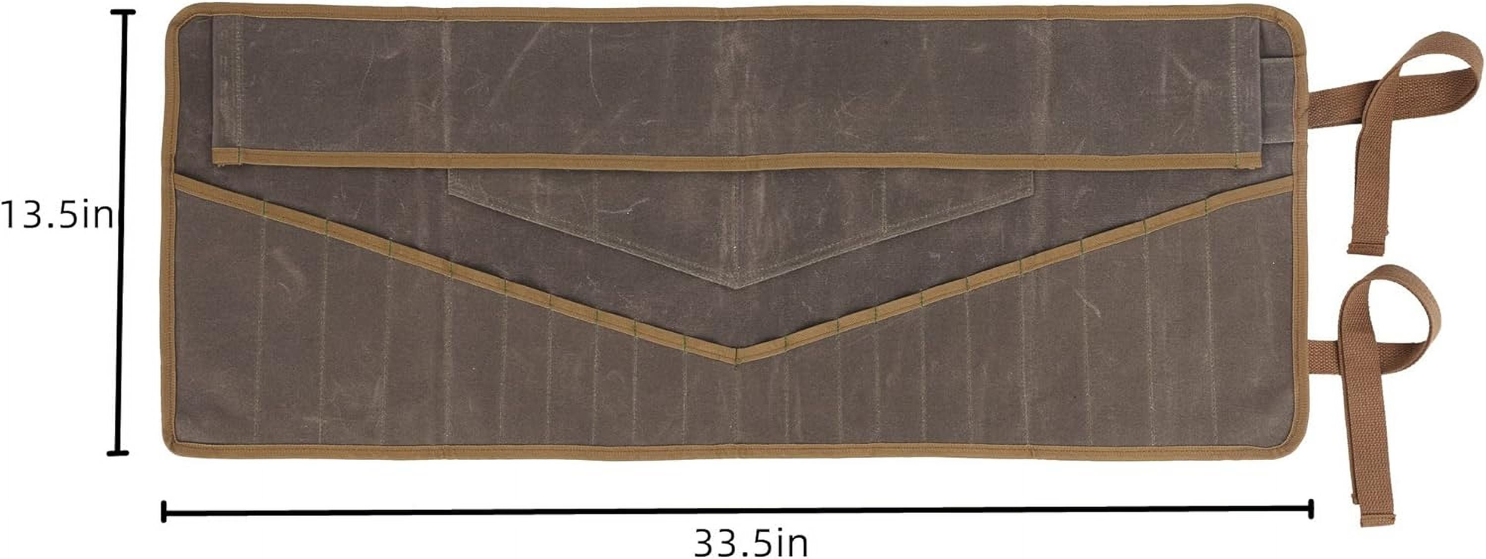 YJYCSAH-Wrench Roll Up Pouch, Heavy Duty Waxed Canvas Tool Roll Bag ...