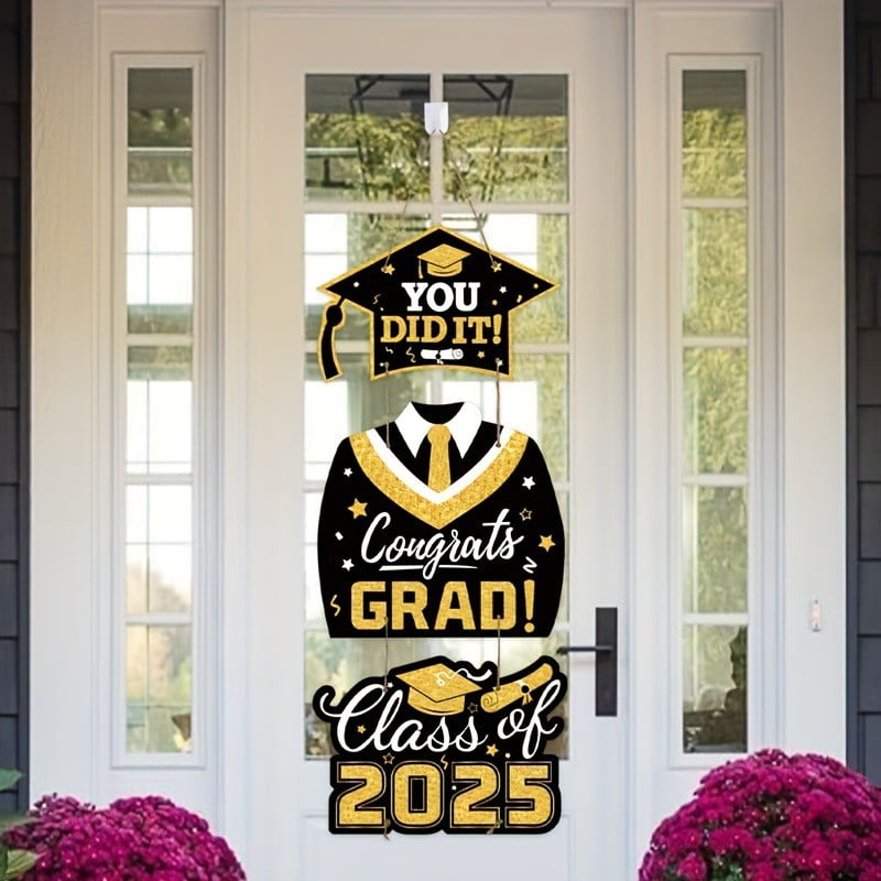 YJYGSQ 2025 Graduation Party Decorations - Wooden Hanging Sign for ...