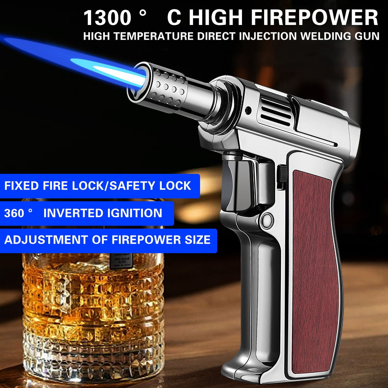 YJYGSQ Professional Torch Lighter - High-Power Butane Flame for Welding ...
