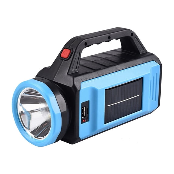 YJYGSQ Solar Rechargeable Handheld Spotlight Flashlight, 2000mAh ...