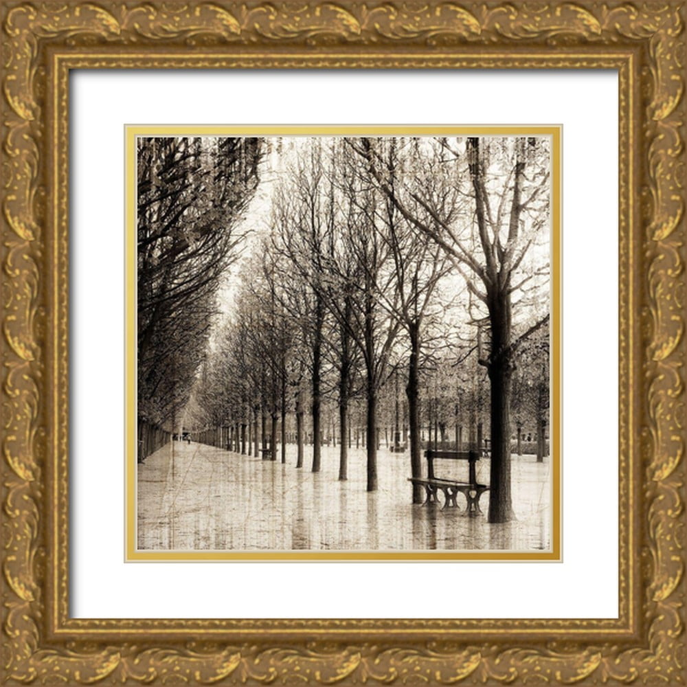 YK Studios 20x20 Gold Ornate Wood Framed with Double Matting Museum Art ...