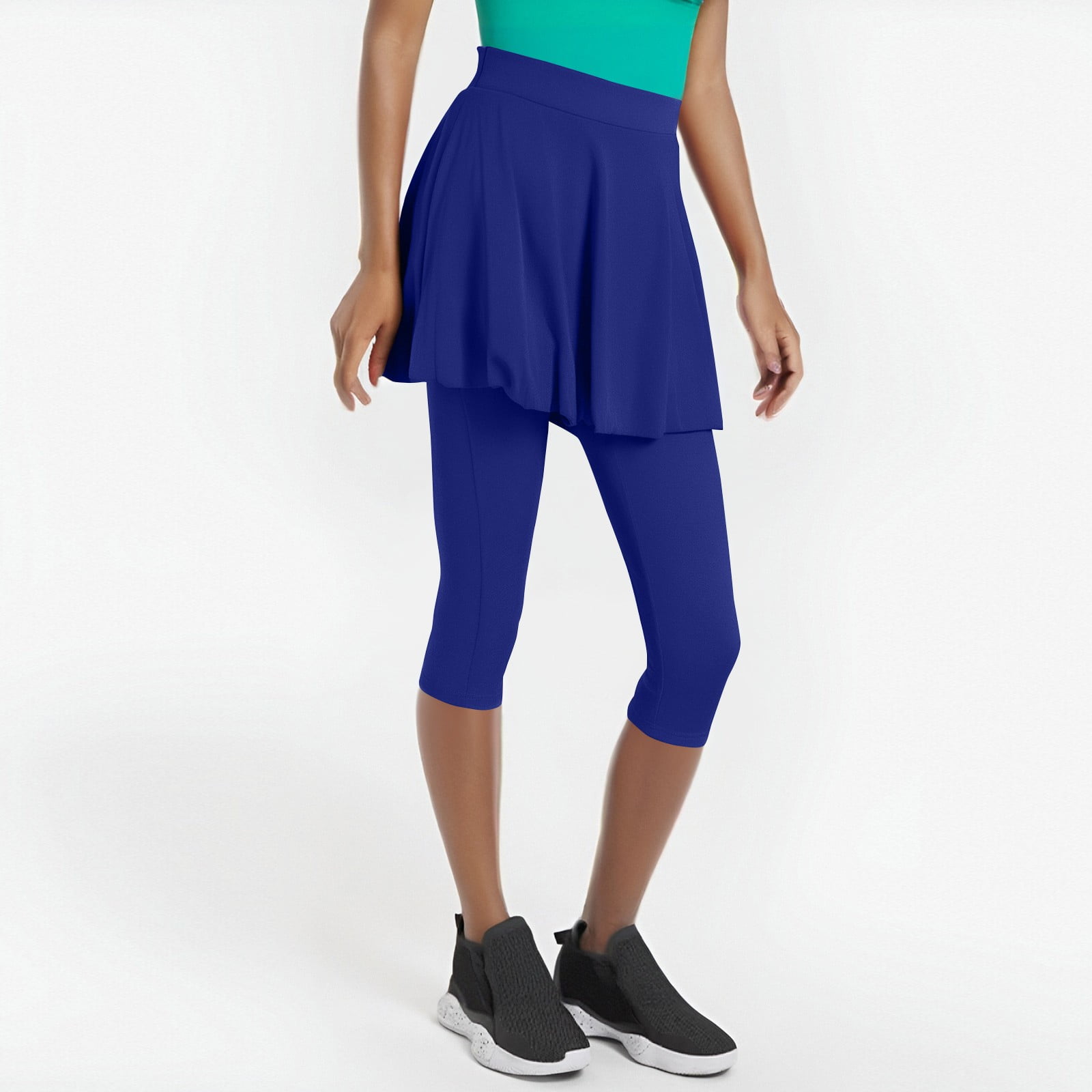 YKARITIANNA Women Tennis Skirted Leggings with Pockets, Capris Yoga ...