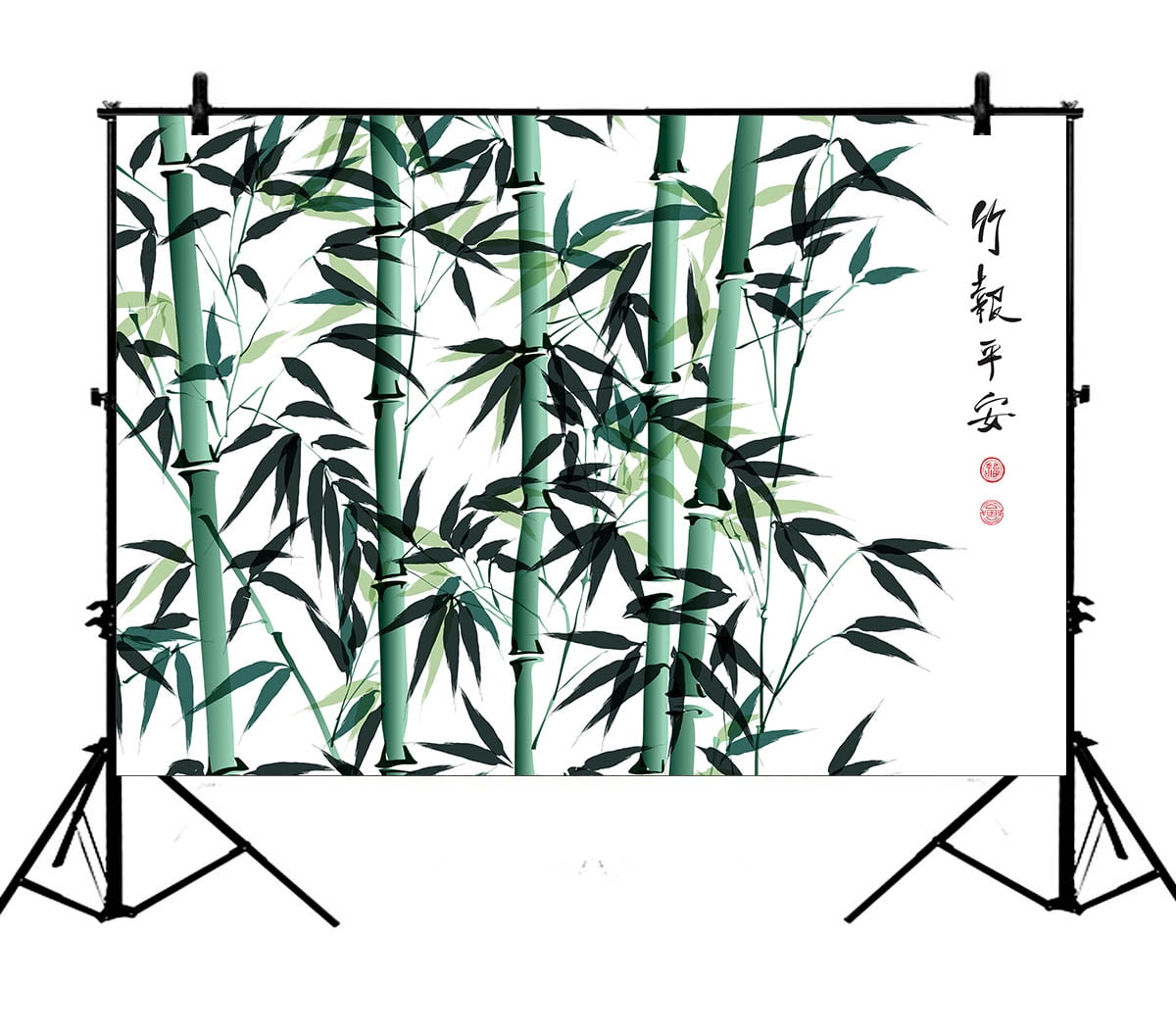 YKCG 7x5ft Bamboo Ink Painting Asian Photography Backdrops Polyester ...