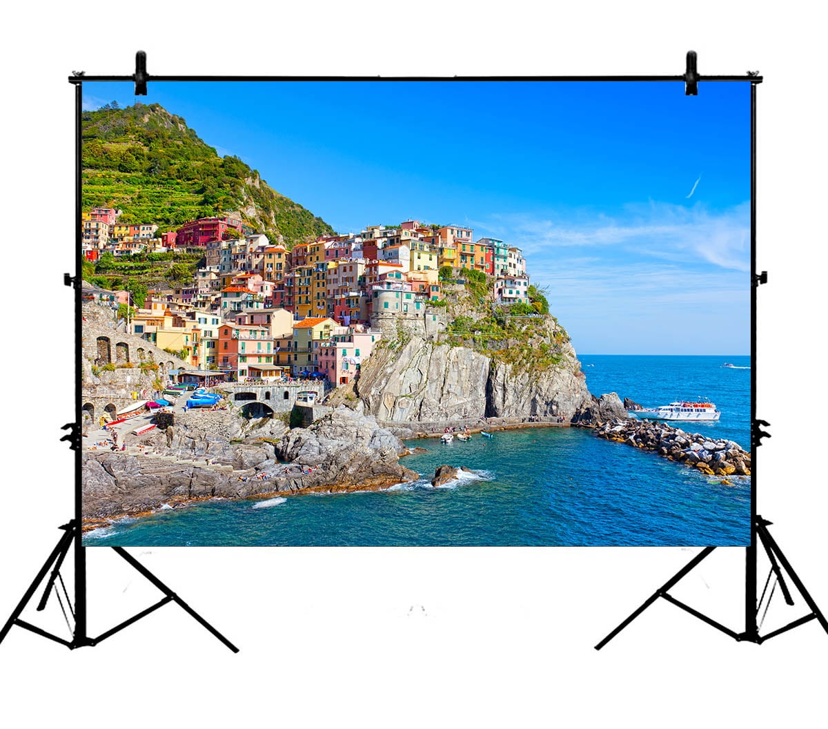 YKCG 7x5ft Beautiful Colorful Cityscape on the Mountains Photography ...