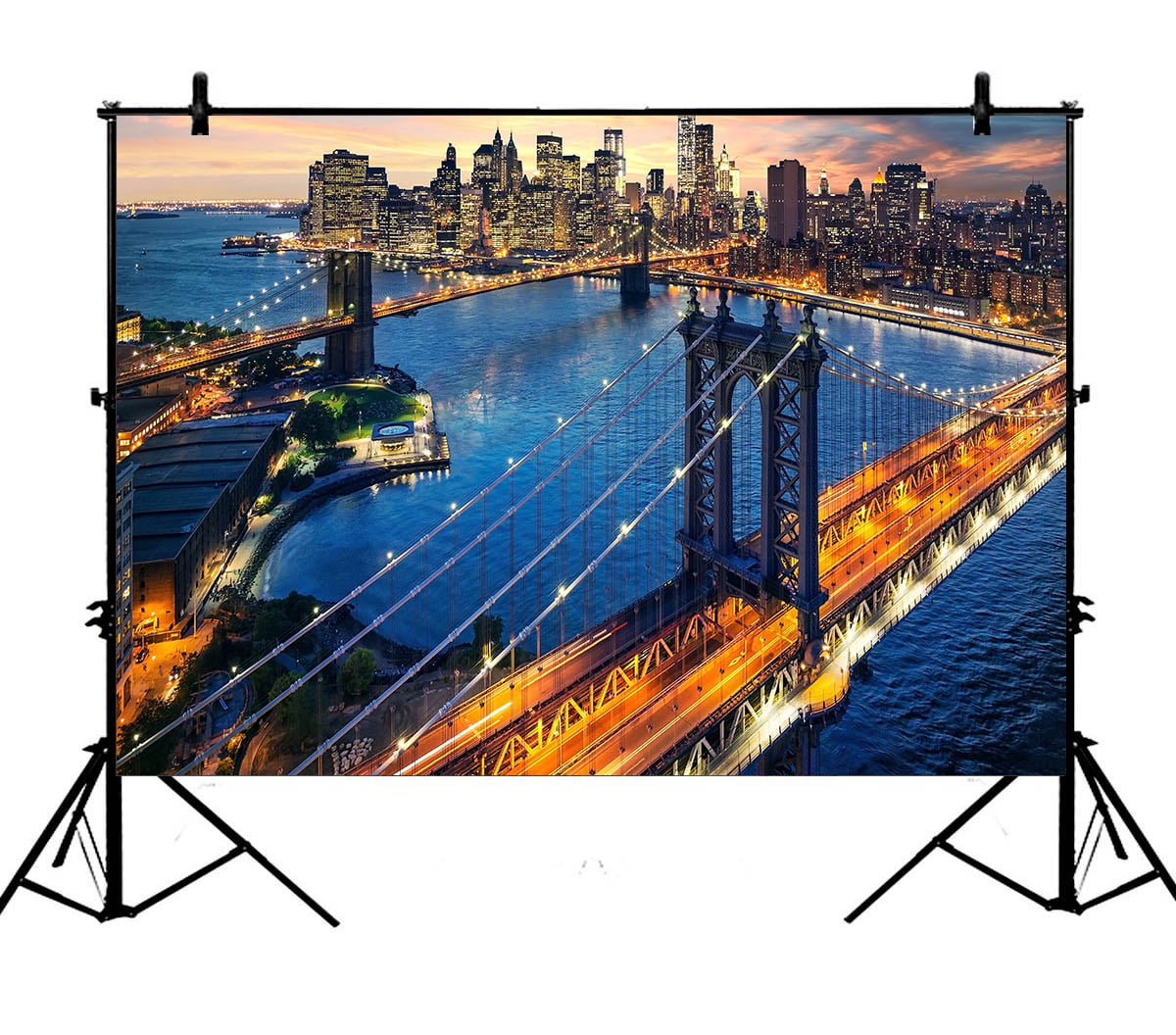 YKCG 7x5ft Cityscape Manhattan Brooklyn Bridge New York City Skyline ...