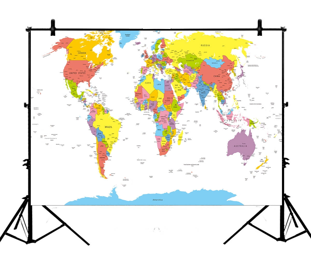 YKCG 7x5ft Globe Art Earth World Map Photography Backdrops Polyester ...