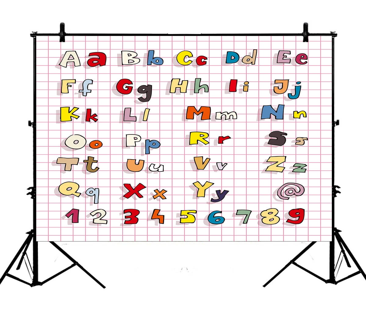YKCG 7x5ft Hand Drawn Alphabet ABC with Shadows and Colors Photography ...