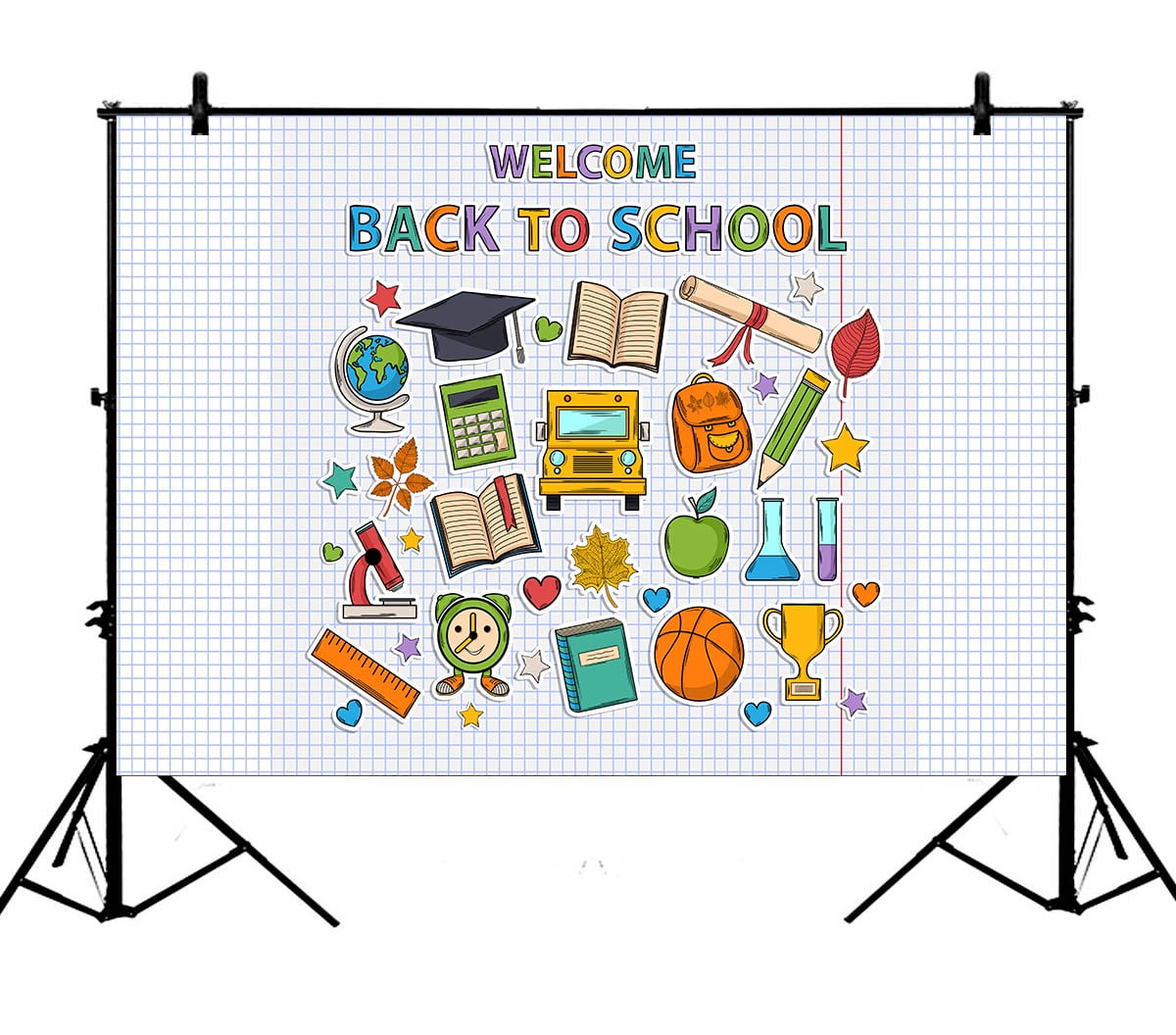 YKCG 7x5ft Notebook Sheet Back to School Funny Education Photography ...