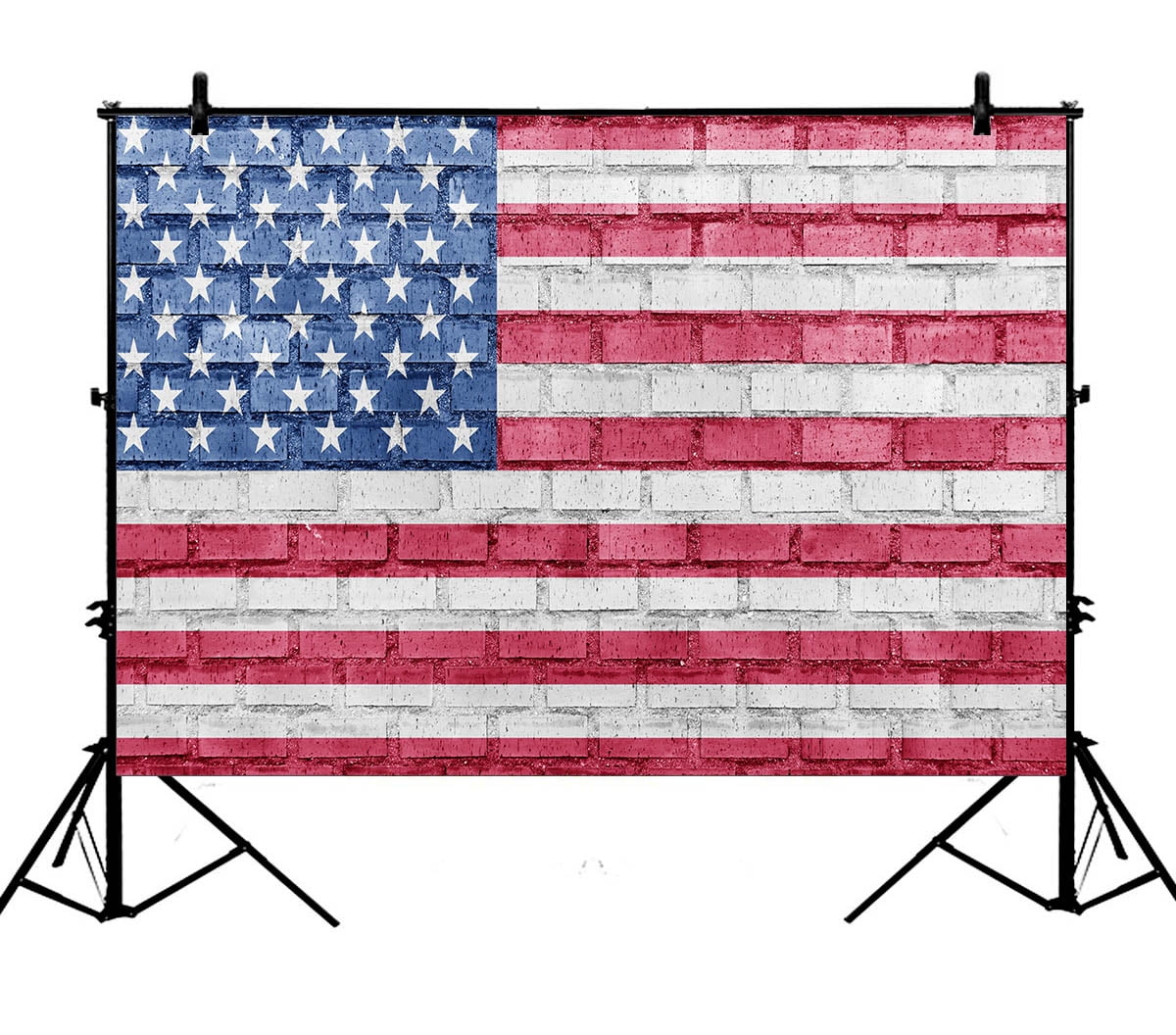 YKCG 7x5ft USA Flag Brick Wall American Independence Day Photography ...