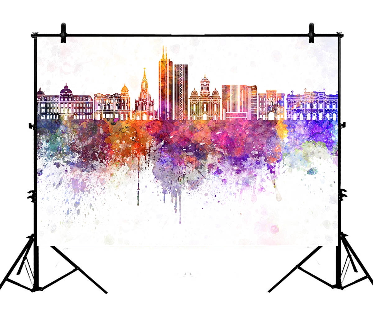 YKCG 7x5ft Watercolor New York City Skyline Cityscape Photography ...
