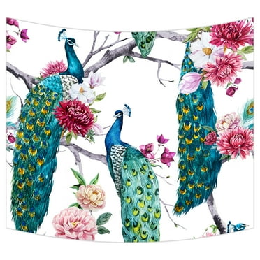 GCKG Beautiful Peacock Tapestry Wall Hanging,Wall Art, Dorm Decor,Wall ...