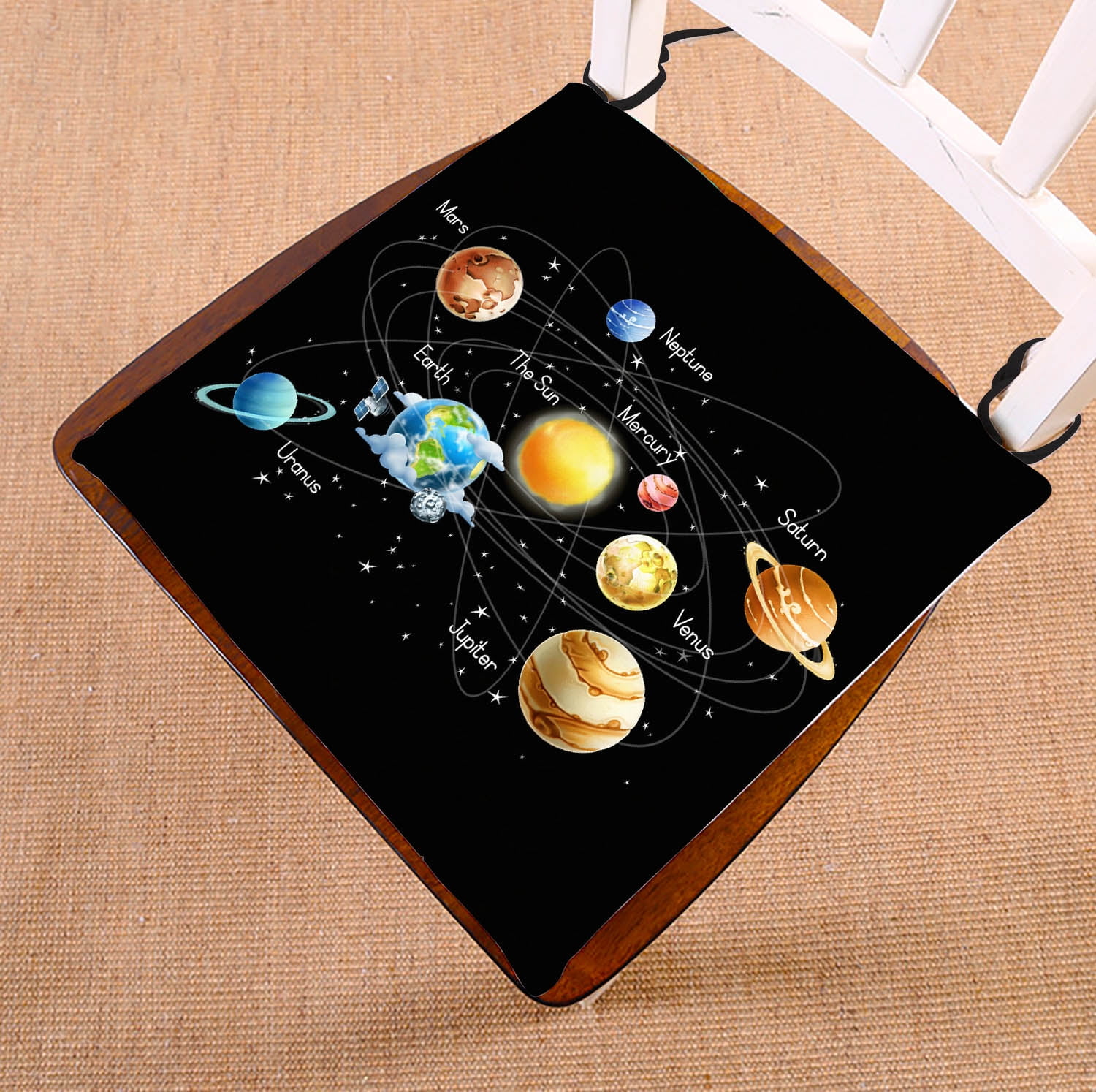 YKCG Funny Educational Solar System Planetary Orbit Seat Cushion Chair ...