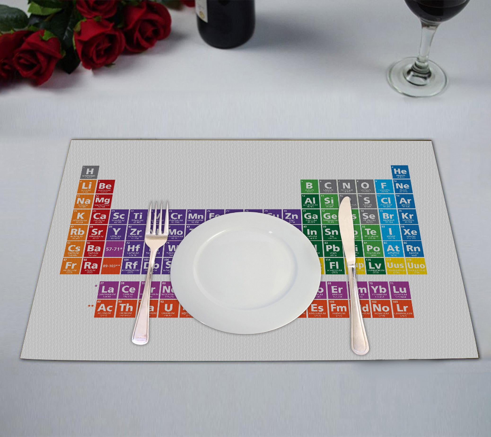 YKCG Periodic Table Table of the Elements Educational Placemats Size ...