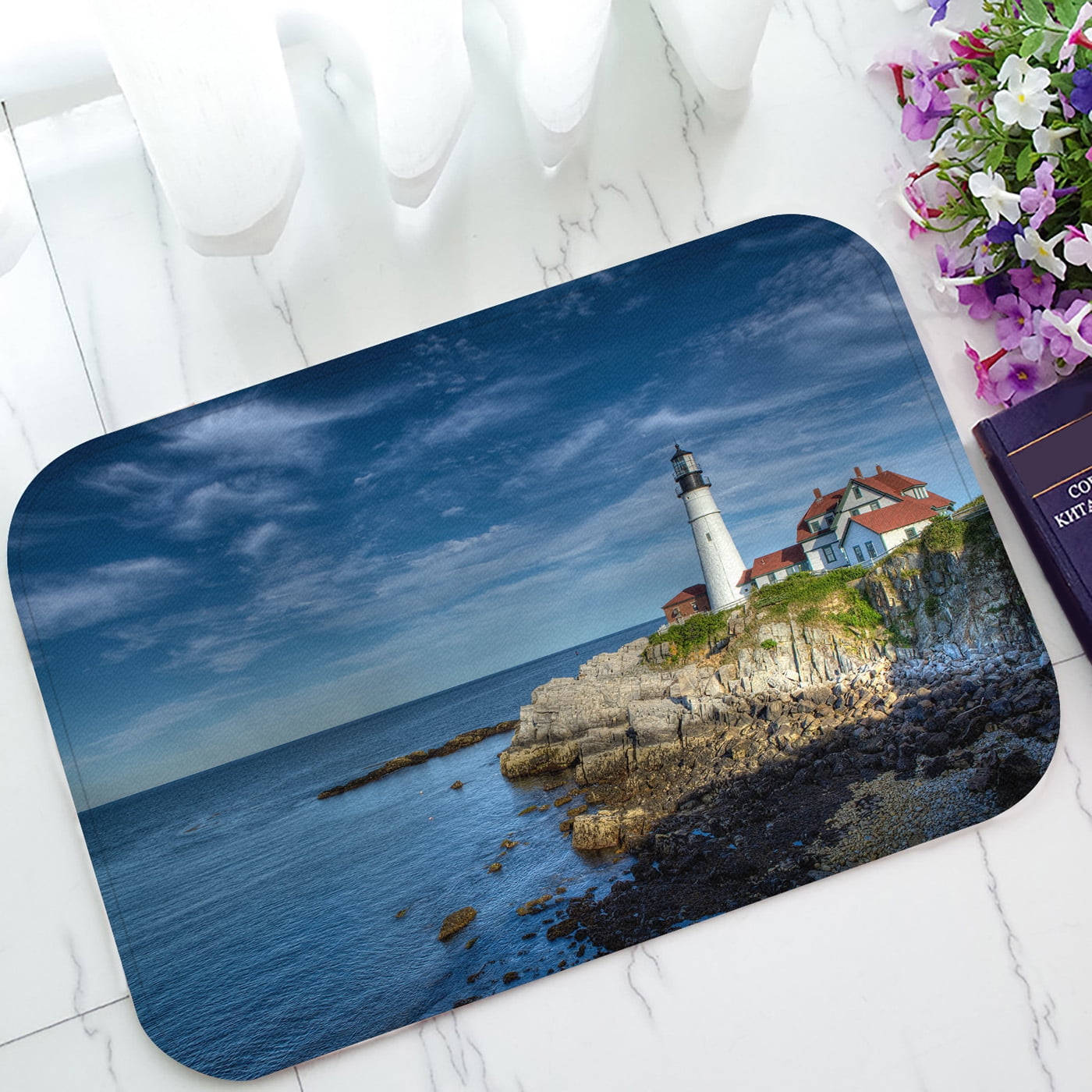 YKCG Stormy Beach Lighthouse Doormat Indoor/Outdoor/Bathroom Doormat 23 ...