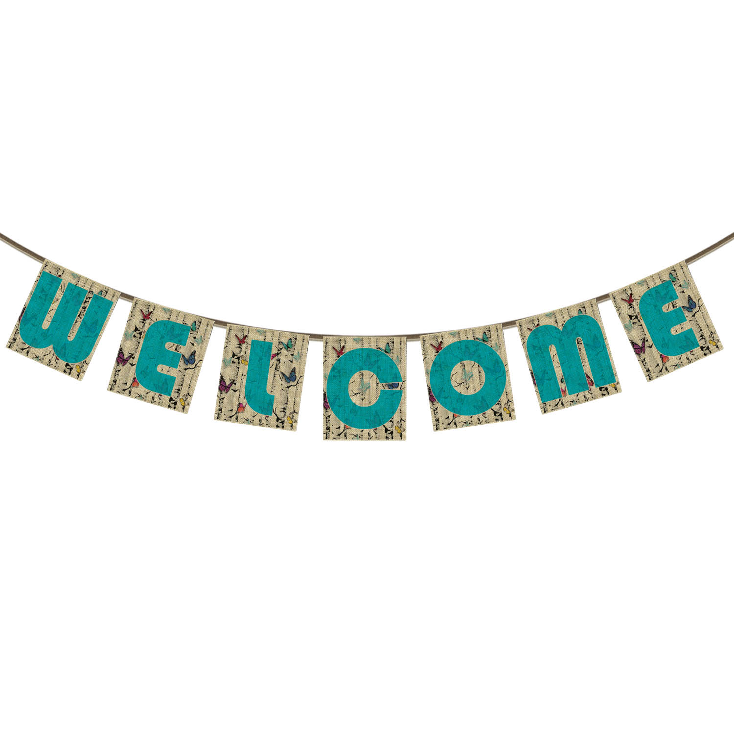 YKCG Welcome Banner Bunting for Family Party Decoration Photo Props ...
