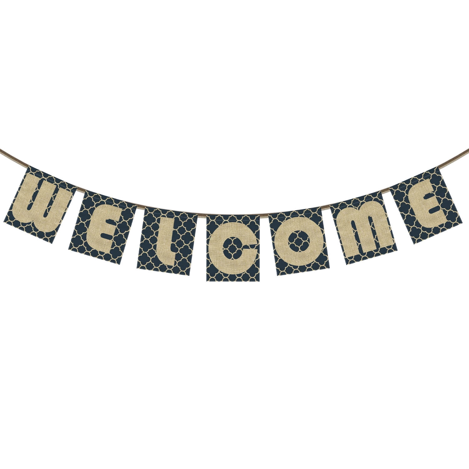 YKCG Welcome Banner Bunting for Family Party Decoration Photo Props ...