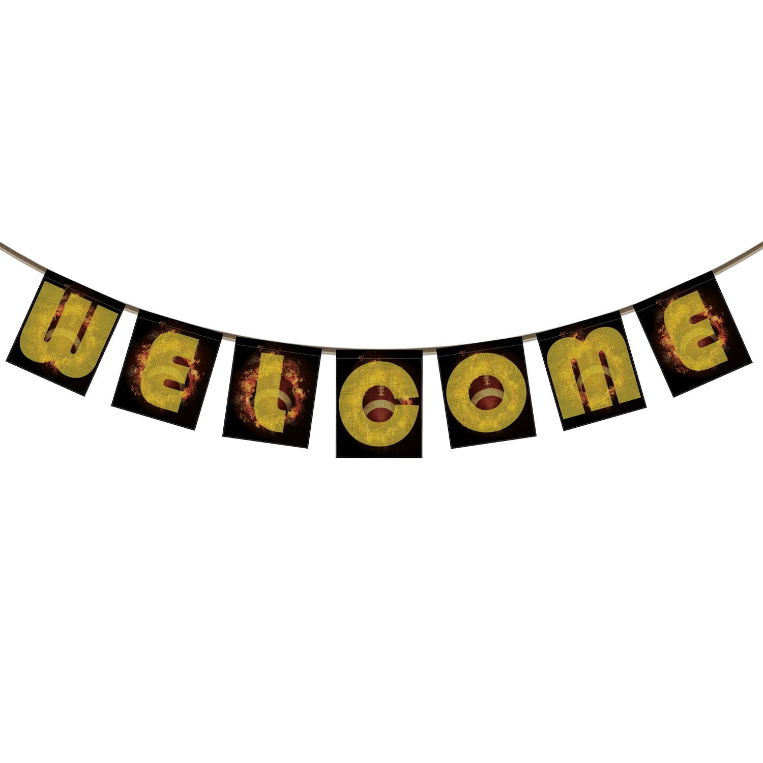 YKCG Welcome Banner Bunting for Family Party Decoration Photo Props ...