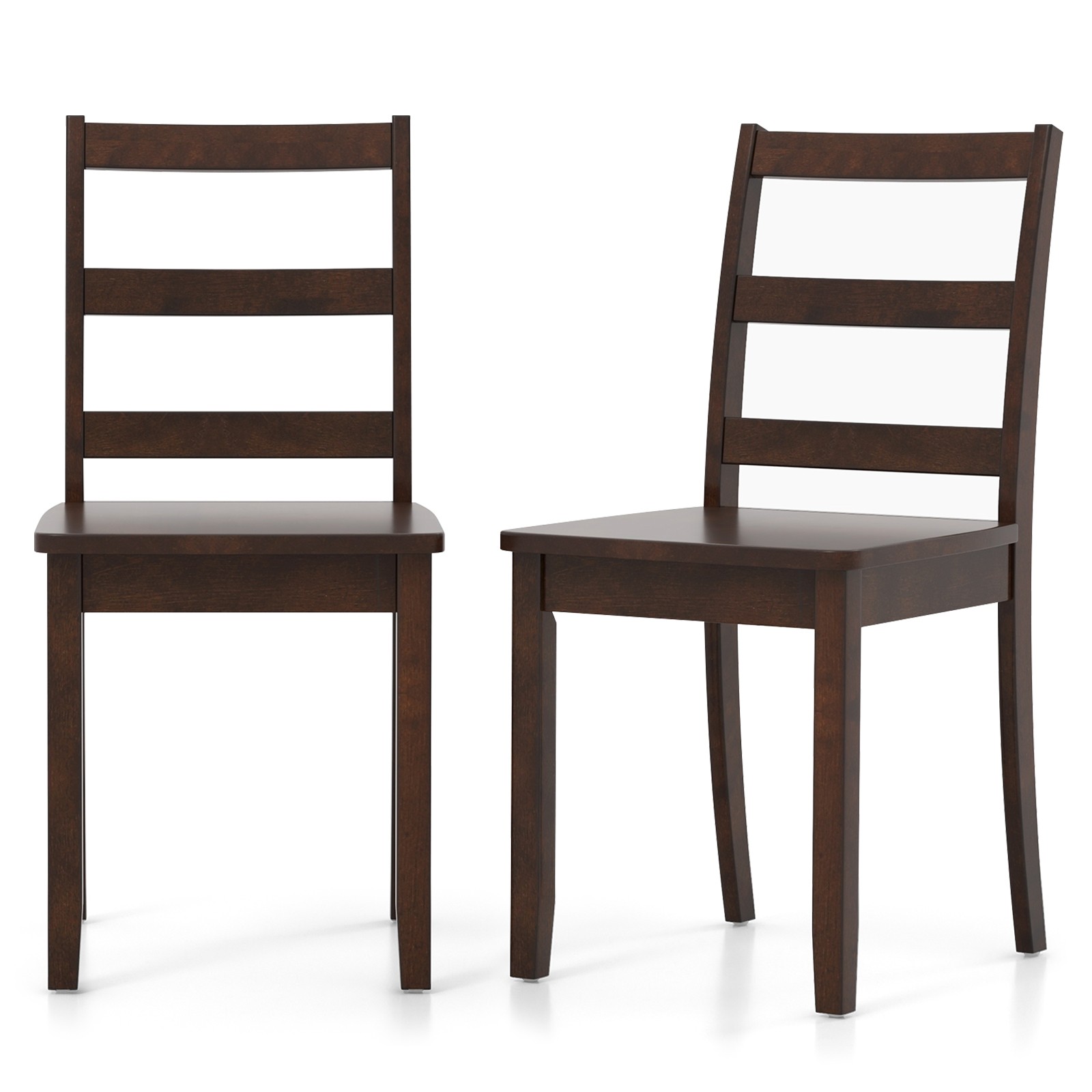 YKITRD 2-piece set chair - brown ladder backrest, 400 pound load ...