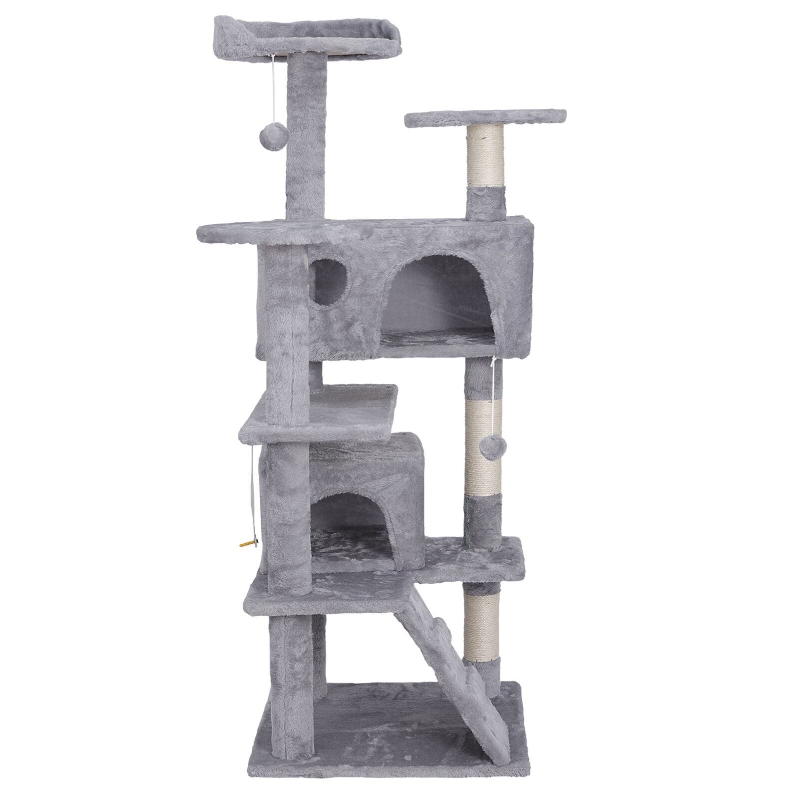 YKITRD 55 inch cat climbing tower, home cat tree, pet activity center ...