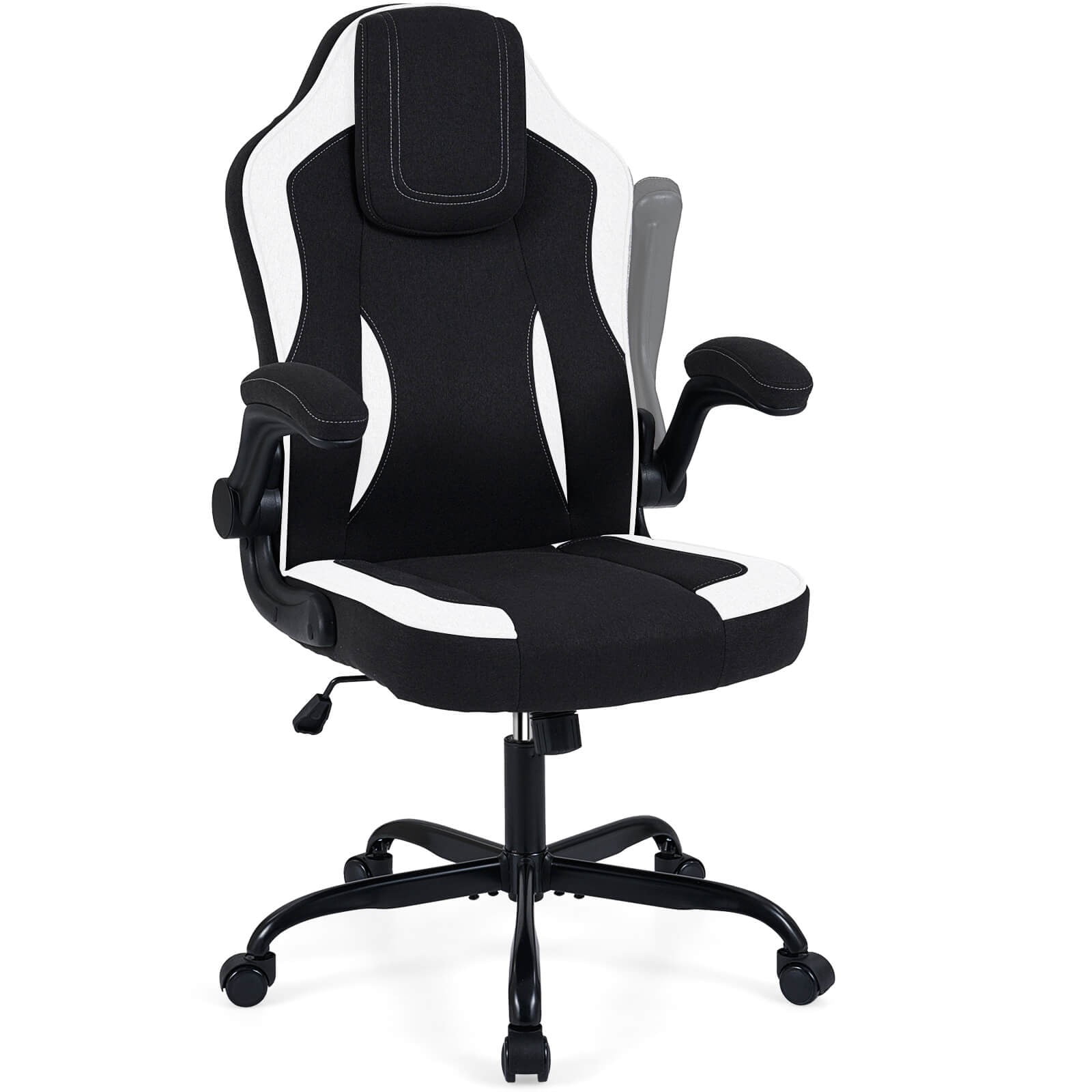 YKITRD Office Chair with 90° Flip-Up Armrests, Adjustable Height ...